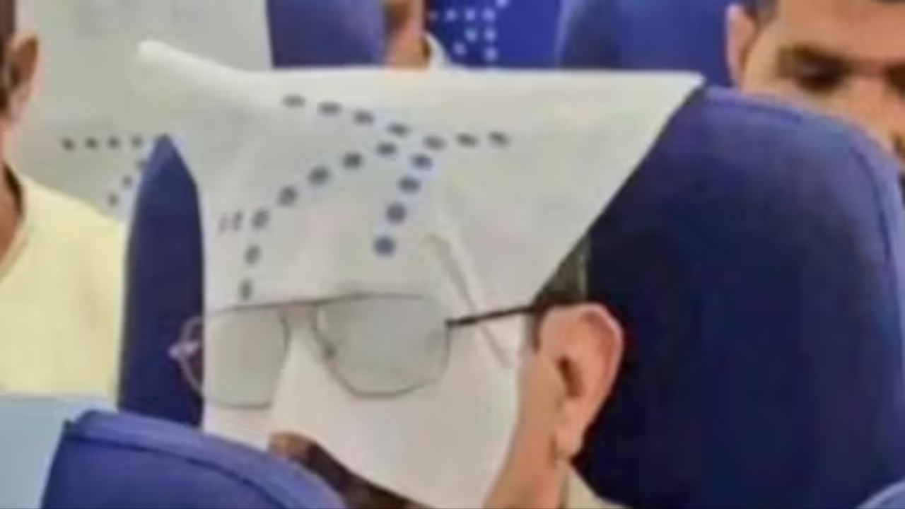 Indigo Airlines Eye Mask: IndiGo Flyer’s Eye Mask ‘Jugaad’ Impresses ...