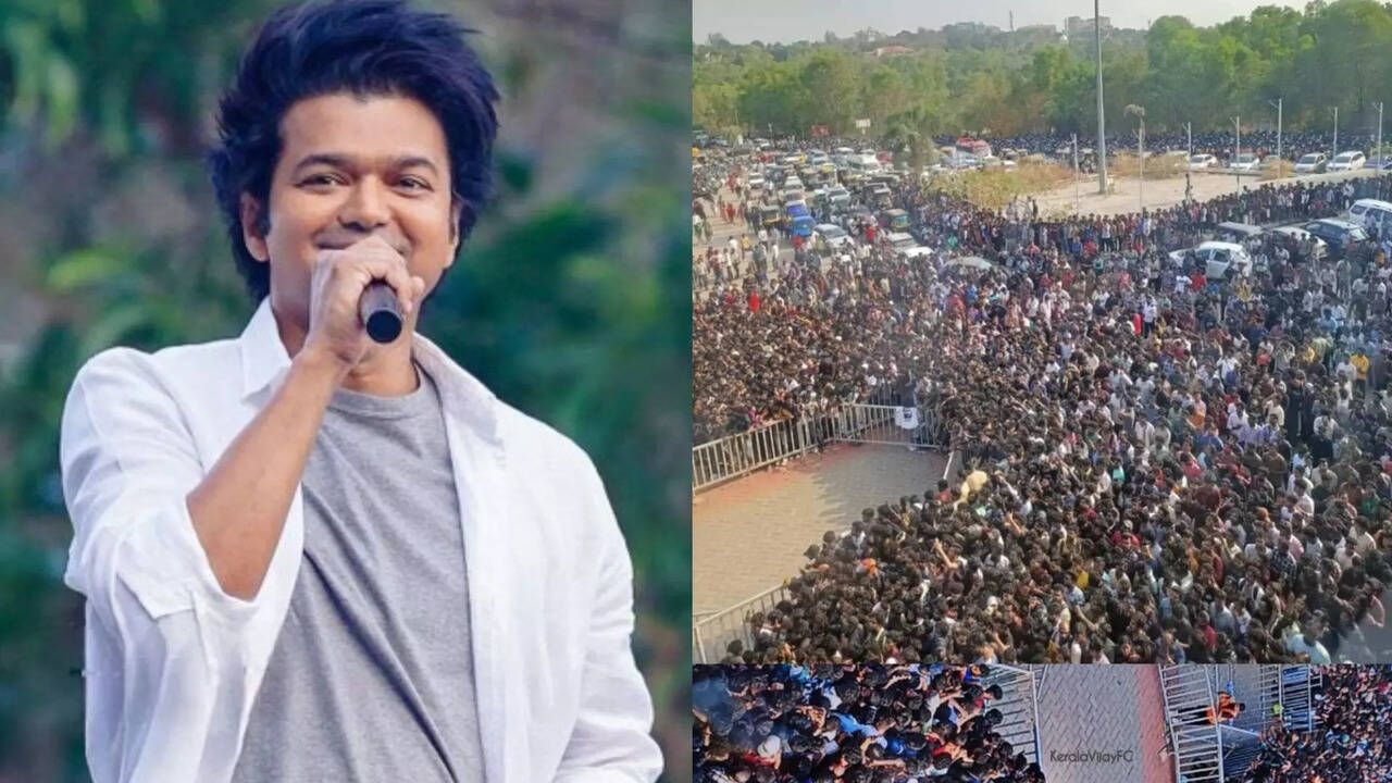 கேரளாவில் ரசிகர் படைக்கு மத்தியில் மாஸ் காட்டிய விஜய்!