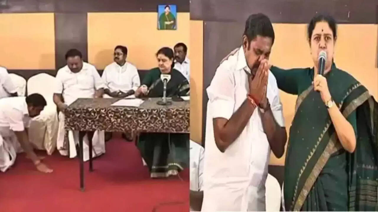 edapadi palanisamy clarifies on why he kneel at sasikala feet during ...