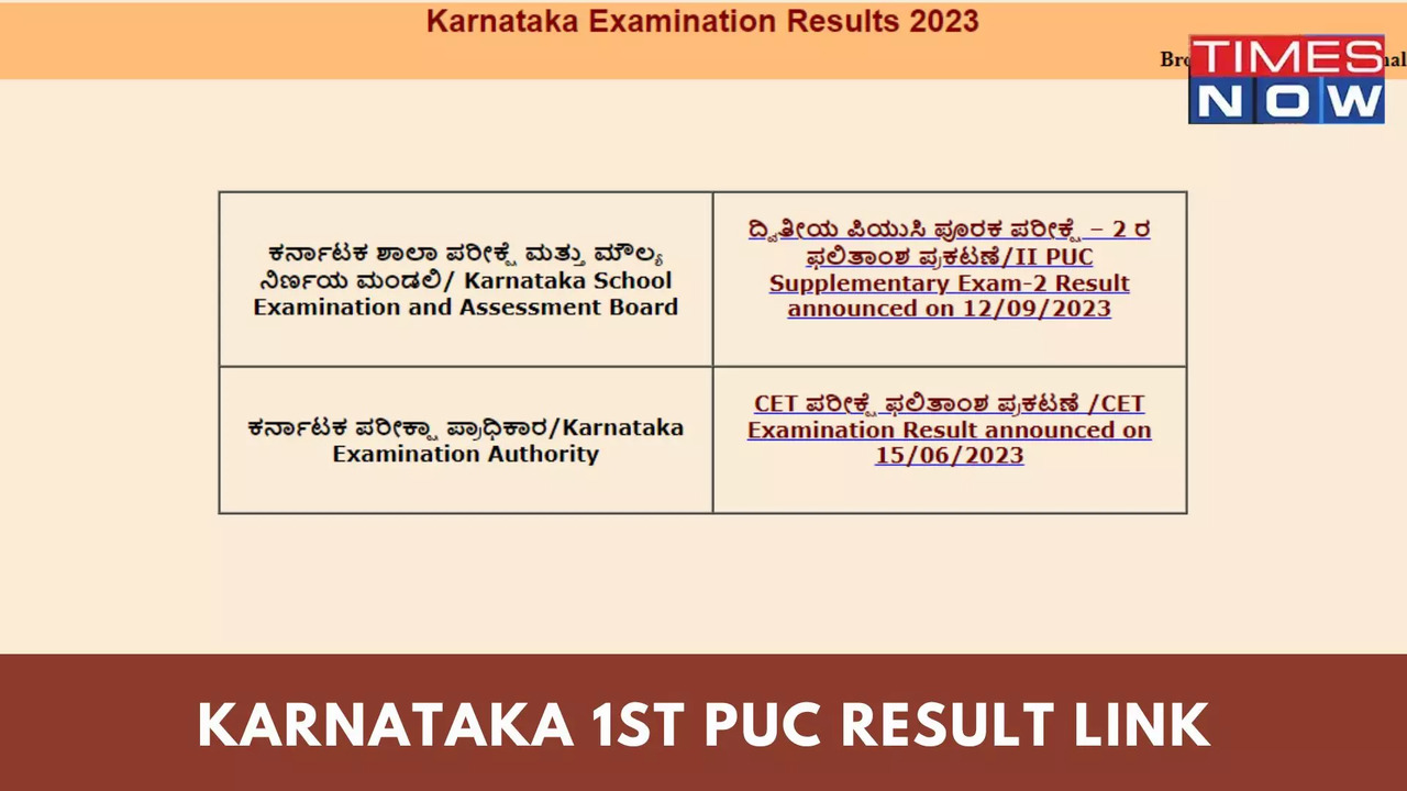 Karnataka 1st PUC Result 2024 Releasing Today at karresults.nic.in, How ...