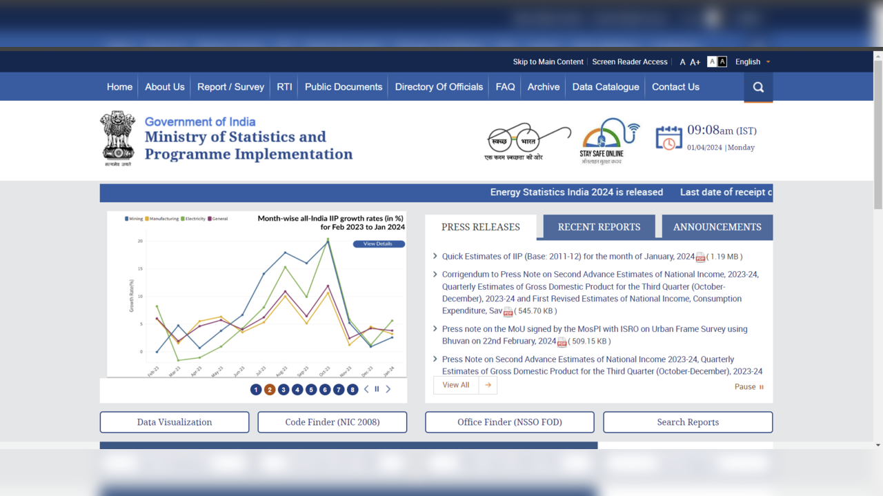 Government Internships: Apply for 282 MoSPI Internships for PG ...