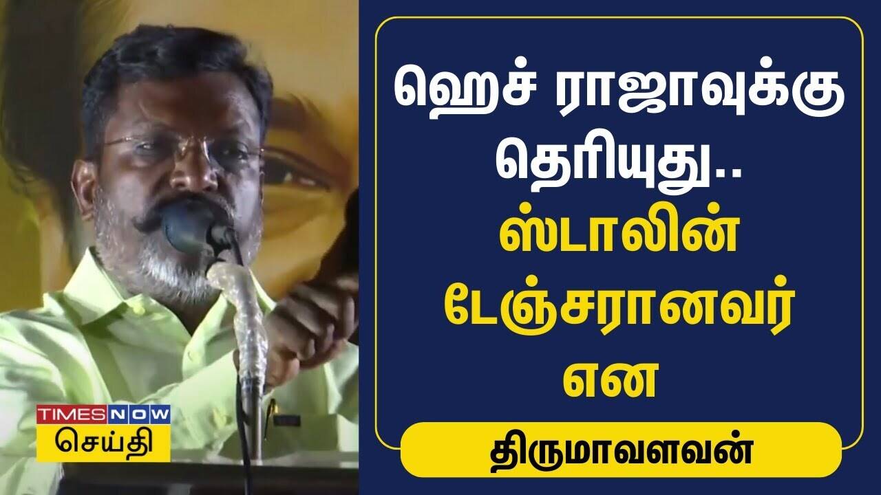 ஹெச் ராஜாவுக்கு தெரியுது.. ஸ்டாலின் டேஞ்சரானவர் என - திருமாவளவன் ...