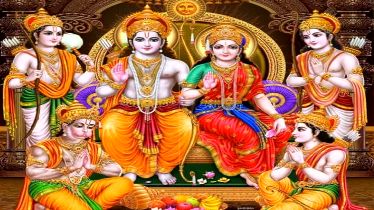 ram navami 2024 which is right direction for Ram Darbar image at home ...