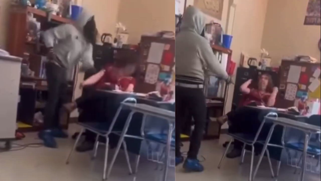 Student Slaps Female Teacher On Camera While Classmates Laugh - Her ...