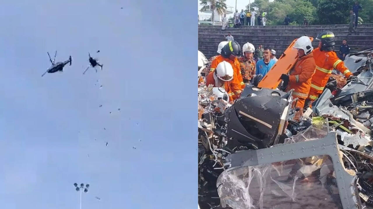 Malaysian Helicopter Crash: two Malaysian navy choppers collide in mid ...