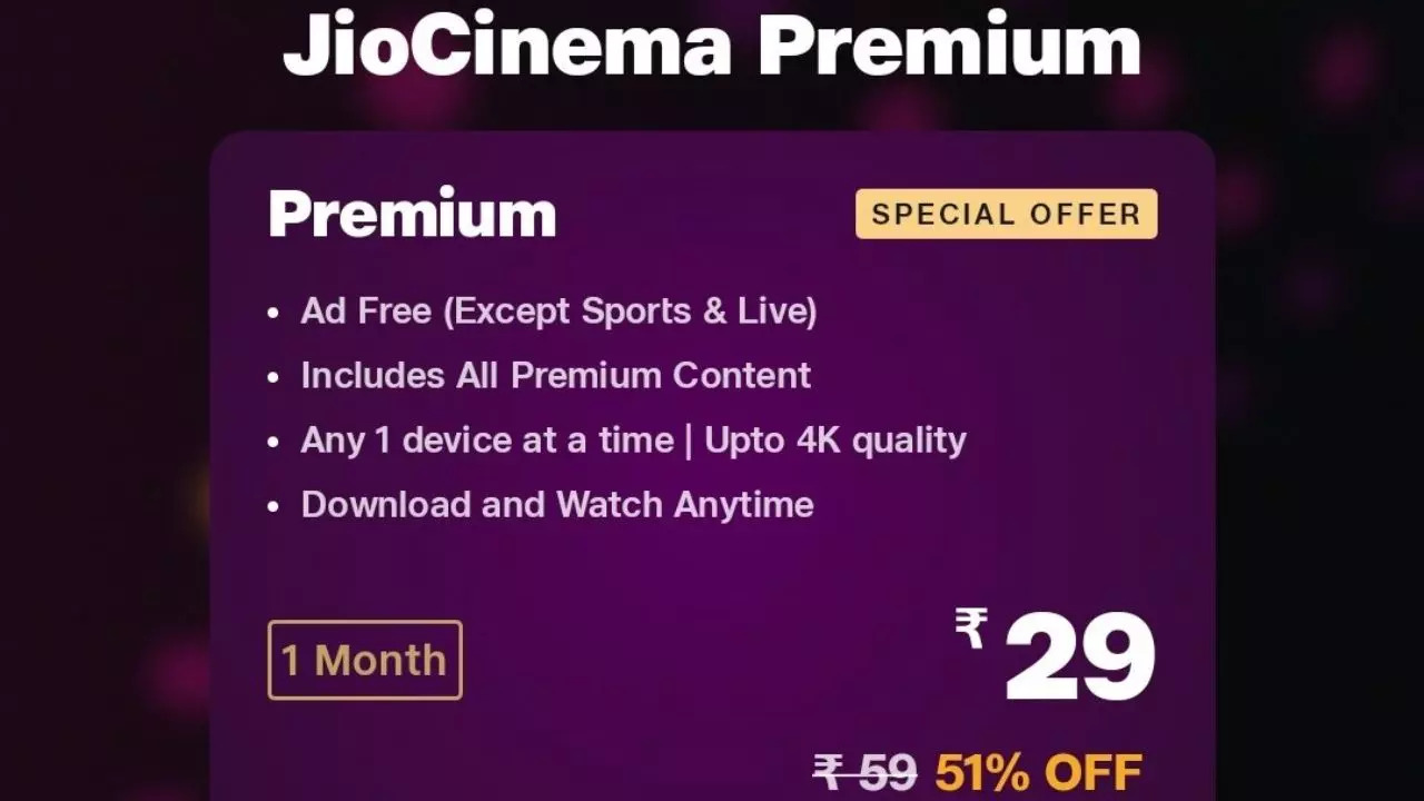 JioCinema Premium Plans Without Ads Now Starts From Rs 29, How To Get | Times Now