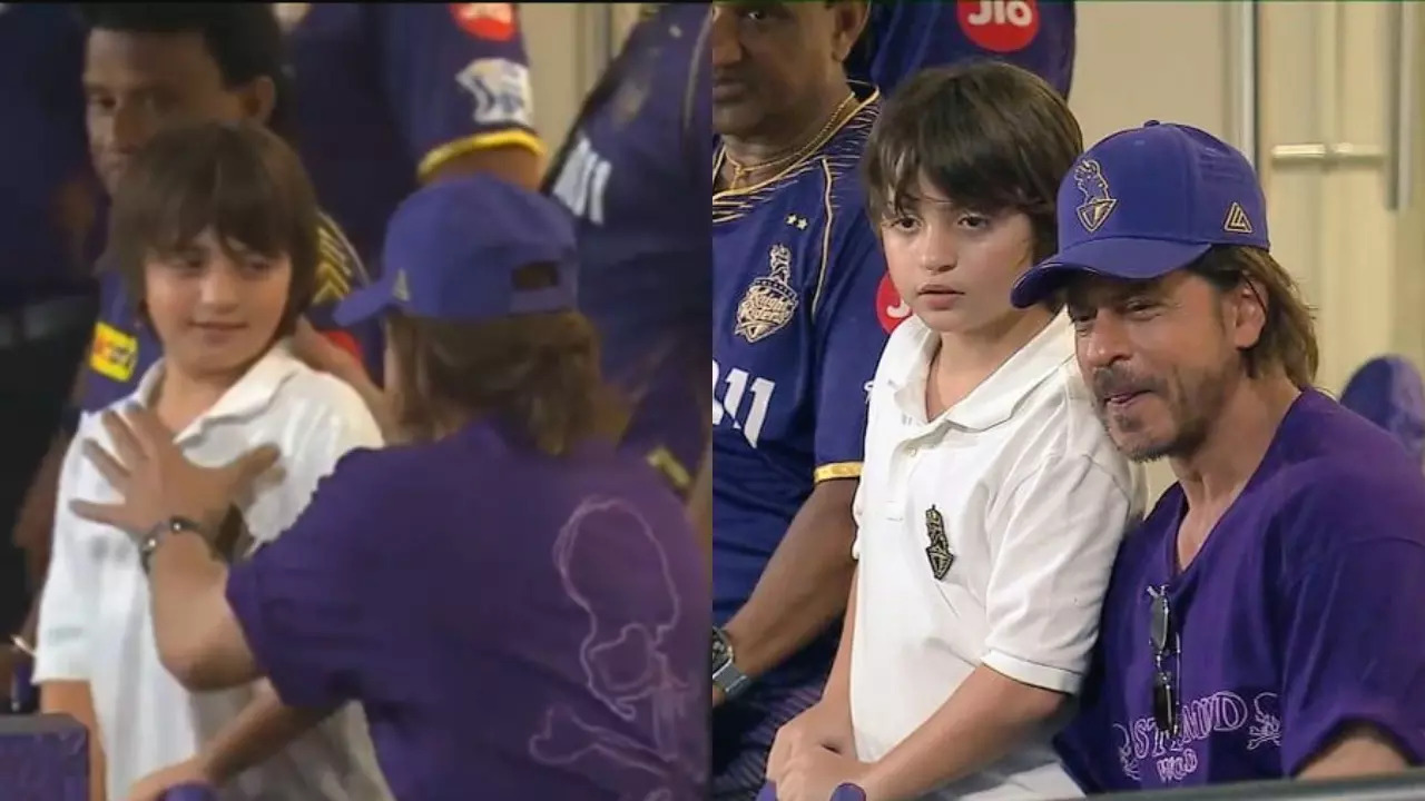 Dad Of The Year Shah Rukh Khan Focuses On Son AbRam During KKR's ...