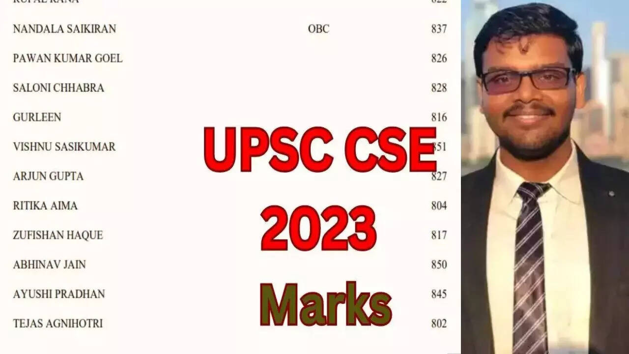 UPSC CSE 2023 Marks: यूपीएससी टॉपर आदित्य श्रीवास्तवची मार्कशीट आली समोर; जाणून घ्या किती मिळाले ...