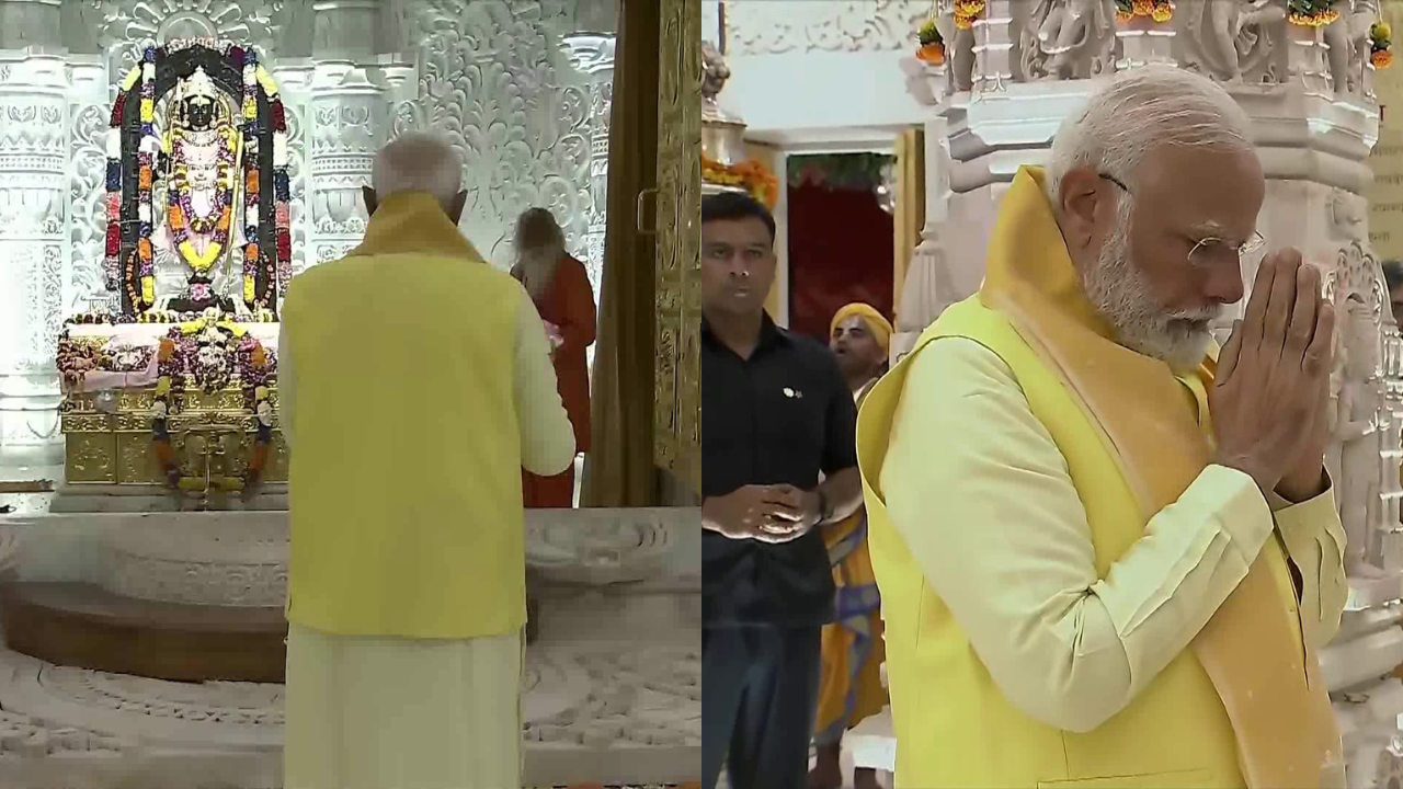 PM Modi Offers Prayers At Ayodhya Ram Mandir, 1st Time Since Pran-Pratishtha Ceremony | WATCH ...