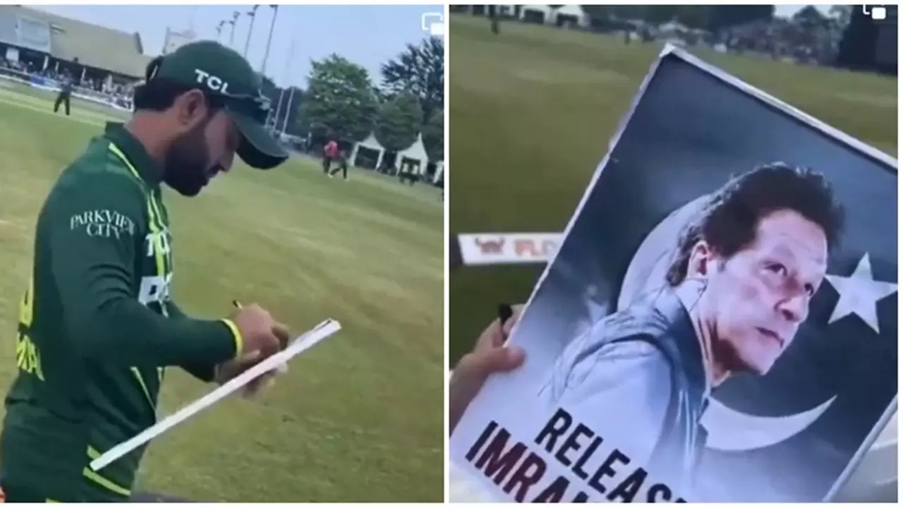 Mohammad Rizwan Stirs Up A Storm, Signs On 'Release Imran Khan' Poster ...