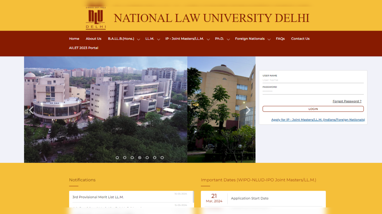 AILET 2024 Third Merit List For LLM Programme Out nationallawuniversitydelhi.in; Direct Link ...