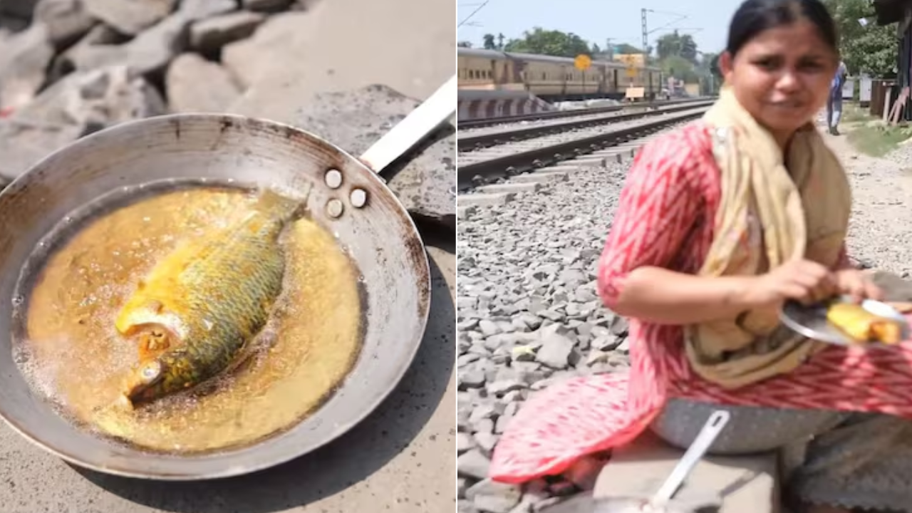 बापरे..! गॅस-शेगडीने नाही तर तिने उन्हाने बनवली फिश फ्राय, व्हिडिओ ...