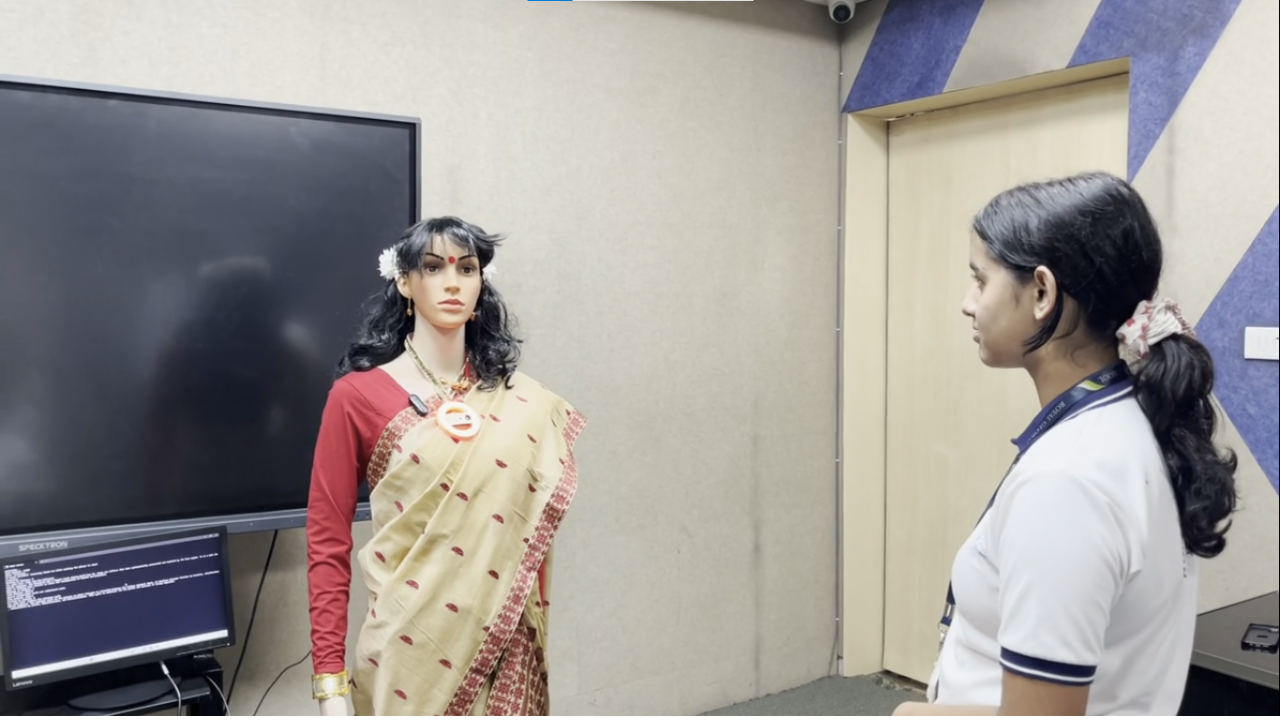 Assam's First AI Teacher 'Iris', Draped In 'Mekhela Chador', Debuts In ...