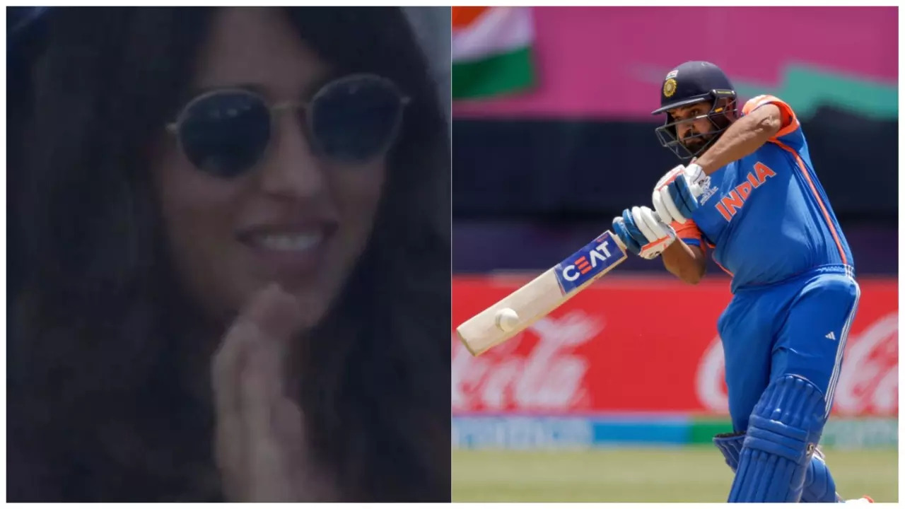 Watch Ritika Sajdeh's reaction after Rohit Sharma's match-winning 36 ...