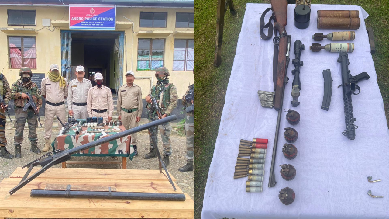 Manipur: Large Cache Of Arms, Explosives Recovered In Joint Operation ...