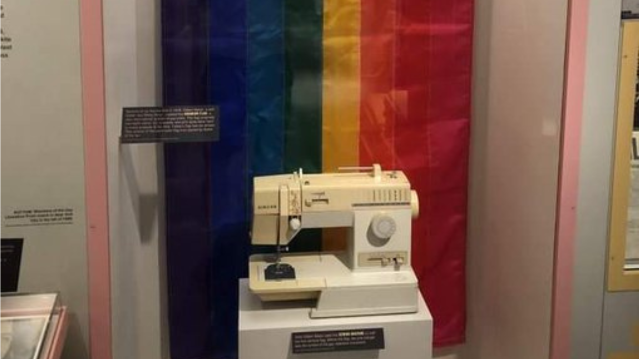 Photo Of Original Pride Flag And Sewing Machine Used To Make It ...