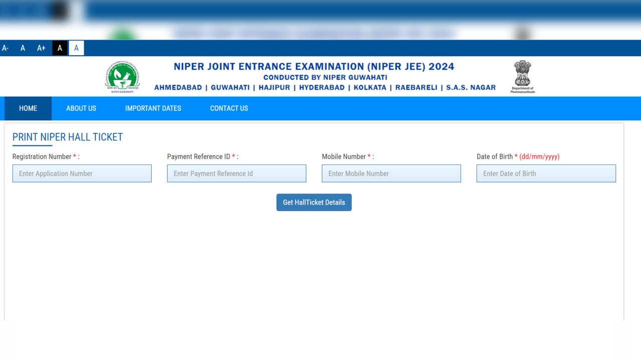 NIPER JEE 2024 Admit Card Released At niperguwahati.ac.in, Direct Link ...
