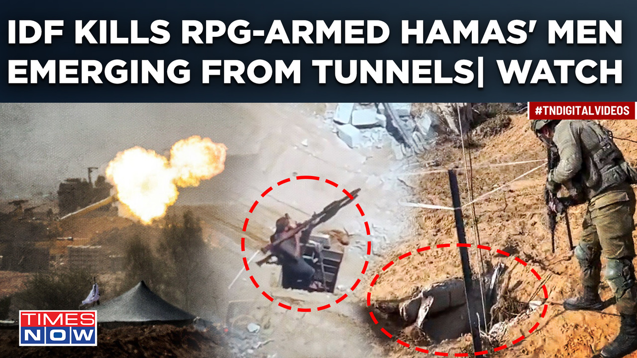 Gaza War: IDF Releases Chilling Air Drone Footage| On Cam: RPG-Armed ...