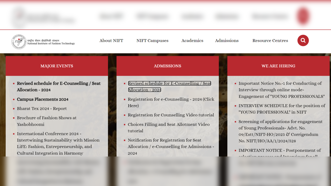NIFT e-Counselling 2024 Registration Ends Today At nift.ac.in, Here's ... NIFT e-Counselling 2024 Registration Ends Today At nift.ac.in, Here's ...
