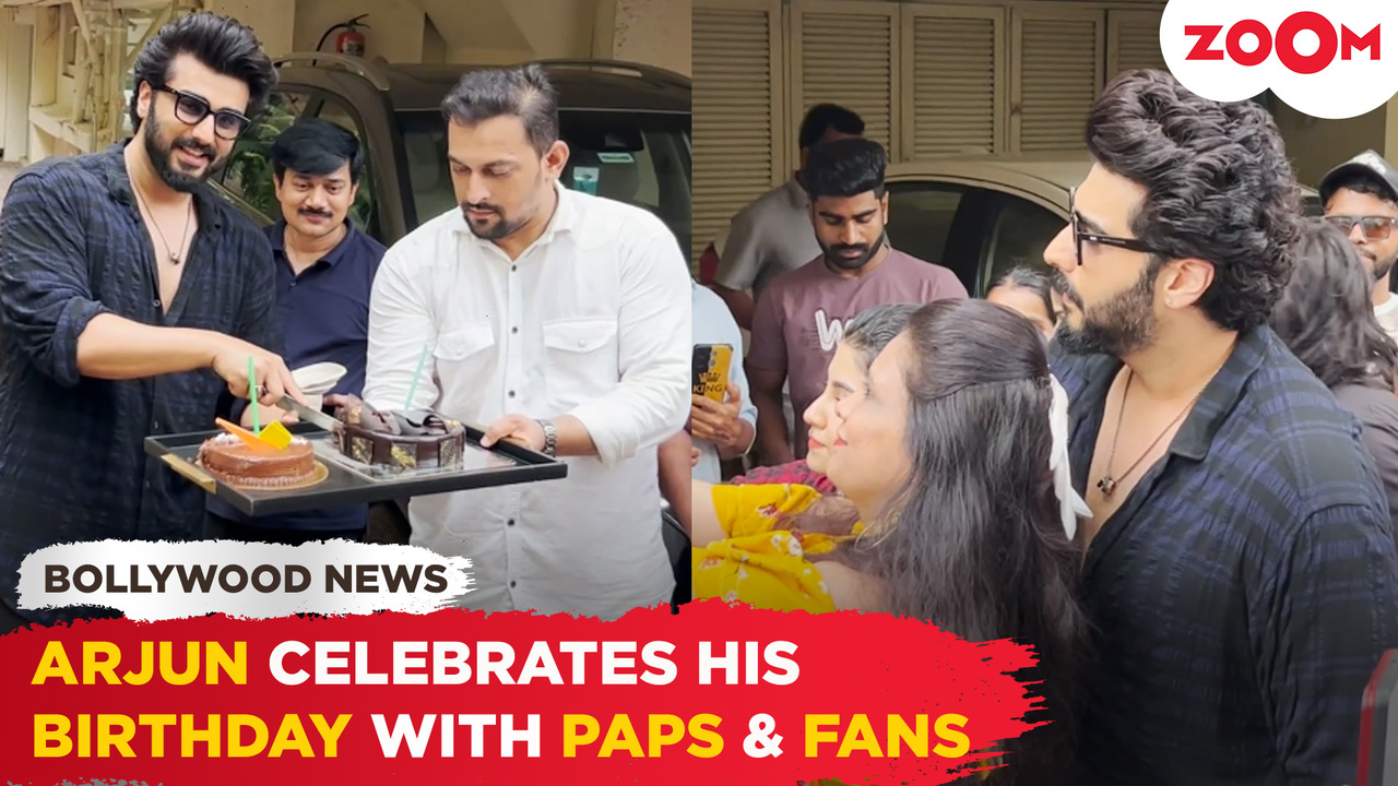 Arjun Kapoor MARKS 39th Birthday by Cutting Cake with Paps and Fans ...