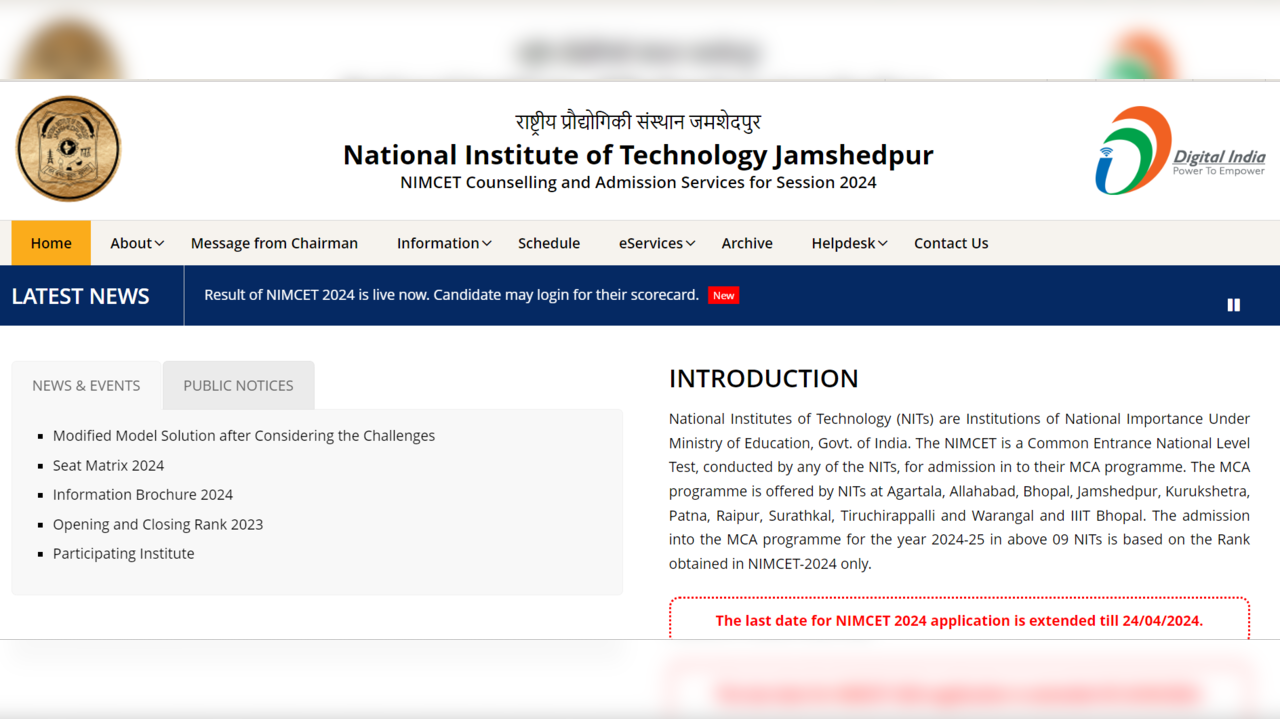 NIMCET 2024 Counselling Registration To Begin From June 29 At nimcet.admissions.nic.in, Check ...