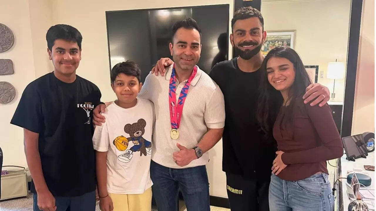IND vs SA: Virat Kohli Celebrates T20 World Cup Win With Family At Team ...