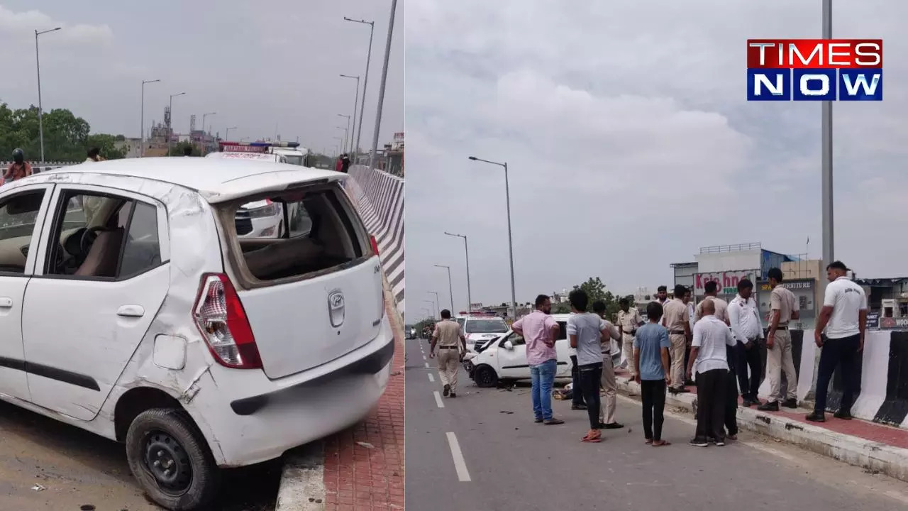 Gurugram: Minor Behind Wheel Dies After Losing Control of Car, Collides ...