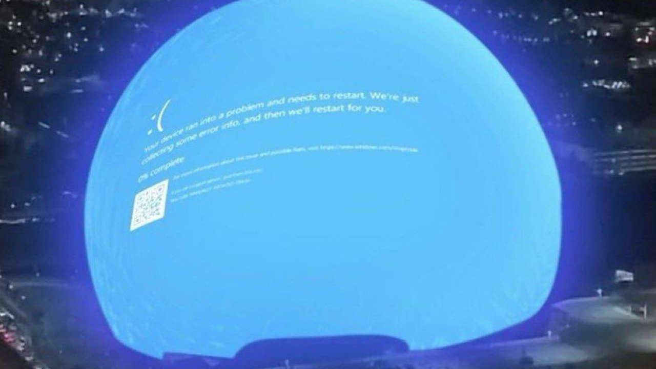 Did Las Vegas Sphere Show 'Blue Screen Of Death' Amid Microsoft Outage ...