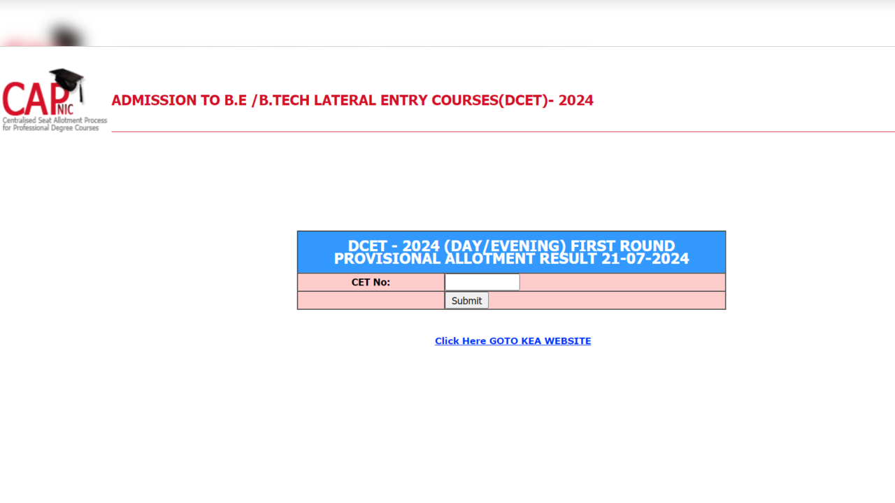 Karnataka DCET Counselling 2024 Round 1 Seat Allotment Result Released ...