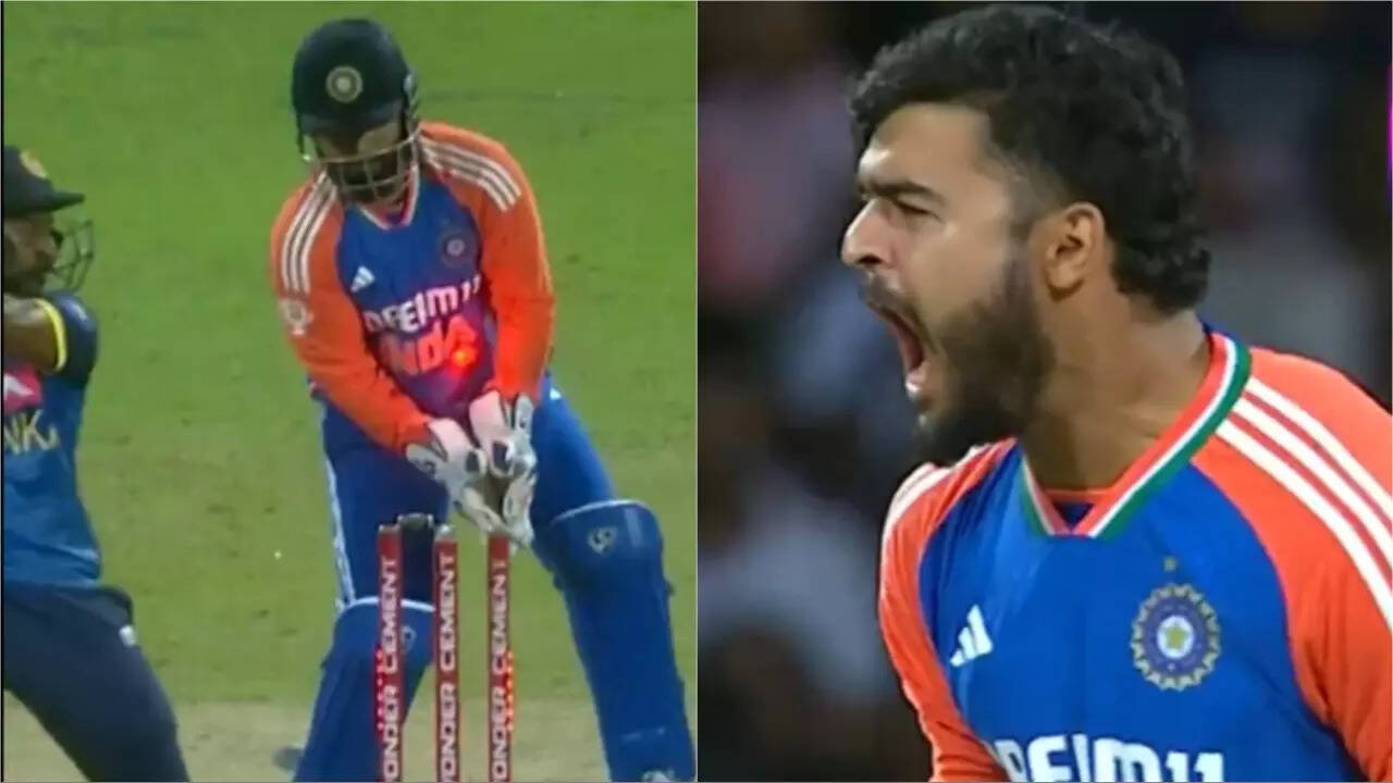 IND vs SL: Riyan Parag's Passionate Celebration After Picking Maiden ...