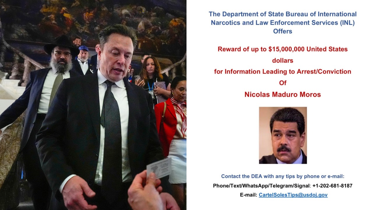 $15M Bounty On Maduro: Musk Shares 2021 US Reward Poster For Venezuelan ...