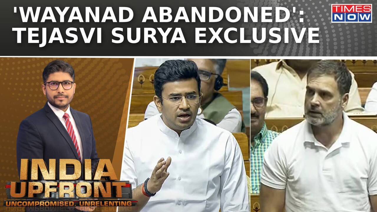 BJP MP Tejasvi Surya Blasts Wayanad MP Rahul gandhi Over Landslide ...