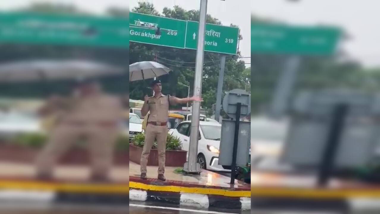 Video: Lucknow Traffic DCP Mans Busy Interaction Amid Rains | Times Now