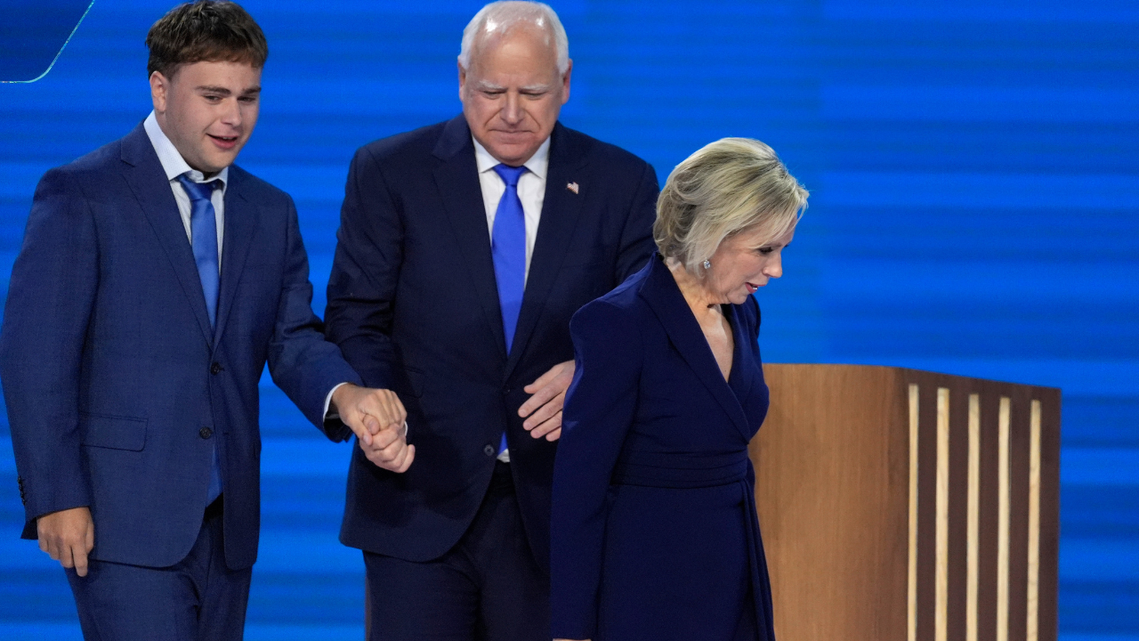 Did Tim Walz 'Aggressively' Pull Son Gus On DNC Stage? New Video ...