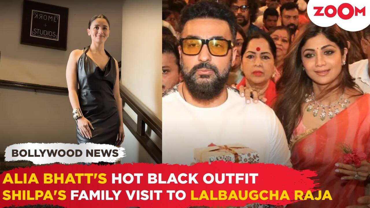 Alia Bhatt SIZZLES in Black dress as spotted | Shilpa Shetty and Family ...