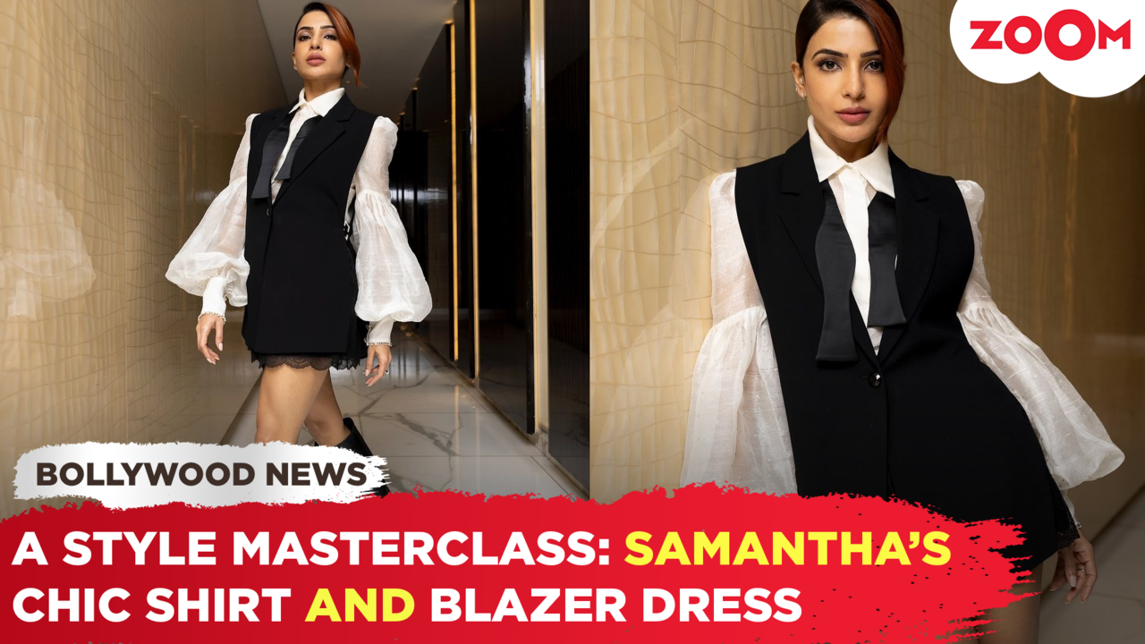 A style masterclass: Samantha Ruth Prabhu’s chic shirt and blazer dress | Times Now