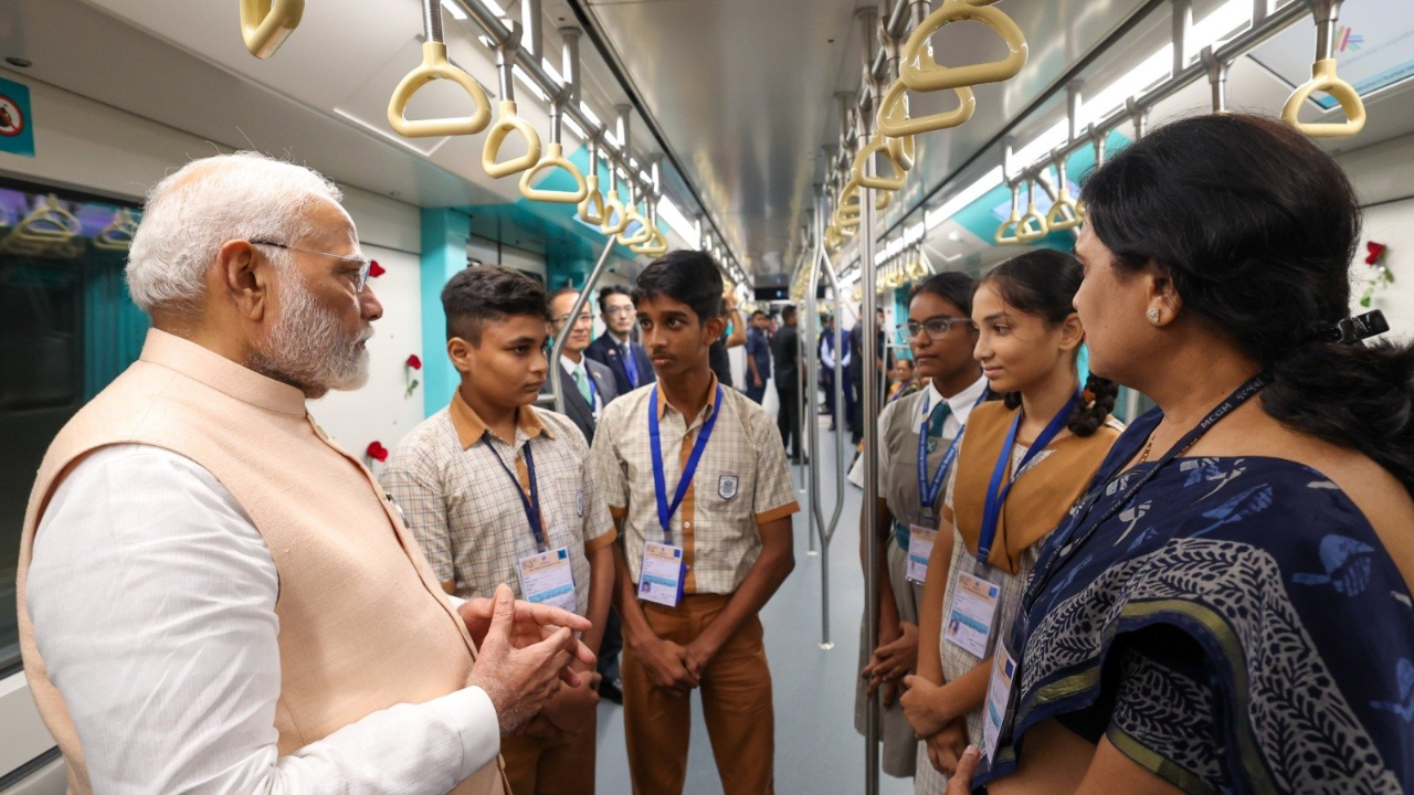 WATCH: PM Narendra Modi Travels On Mumbai Metro Line 3 | Times Now