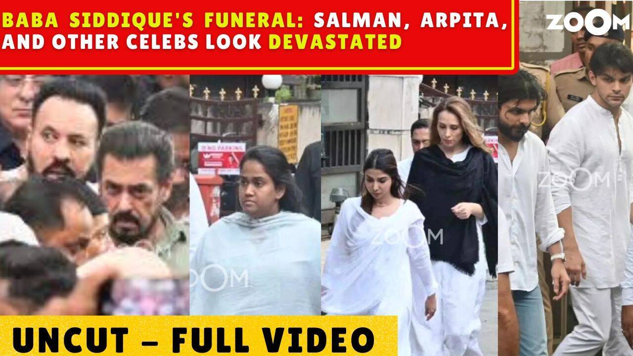 Baba Siddique Funeral: Salman Khan looks DEVASTATED; Sshura, Arpita ...