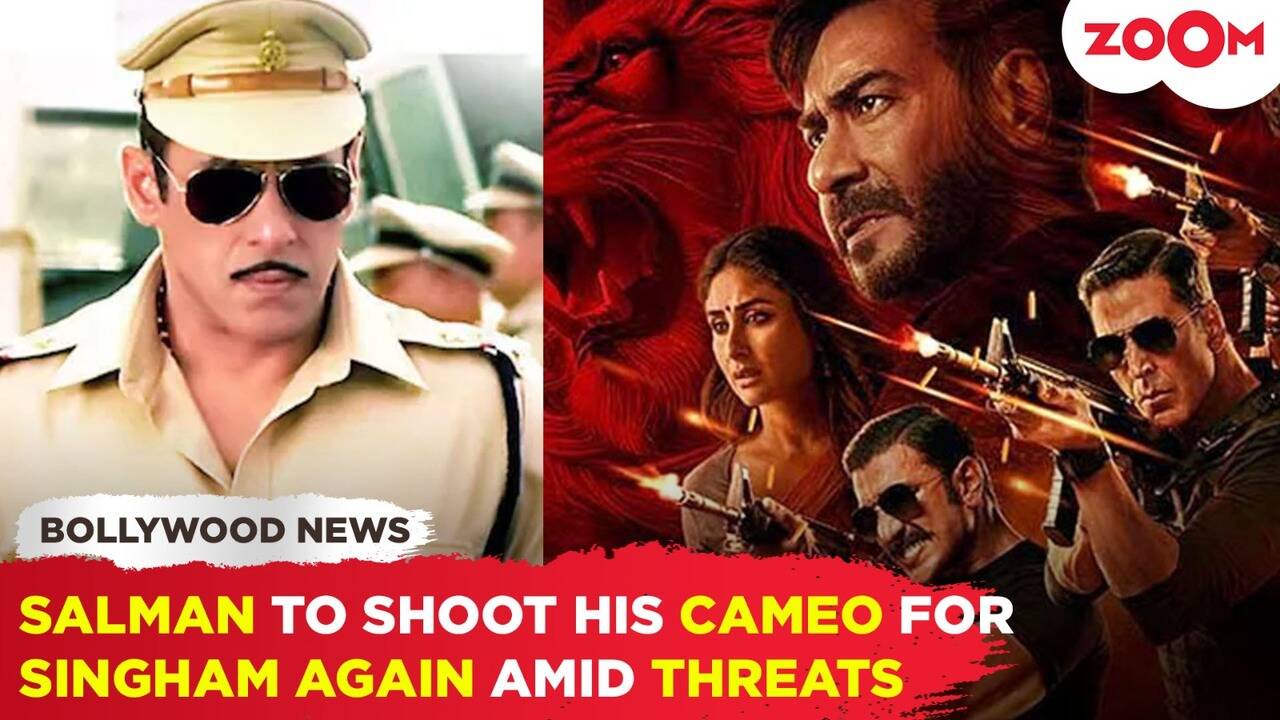 Salman Khan FINALLY shoots his cameo for Singham Again amid threats ...