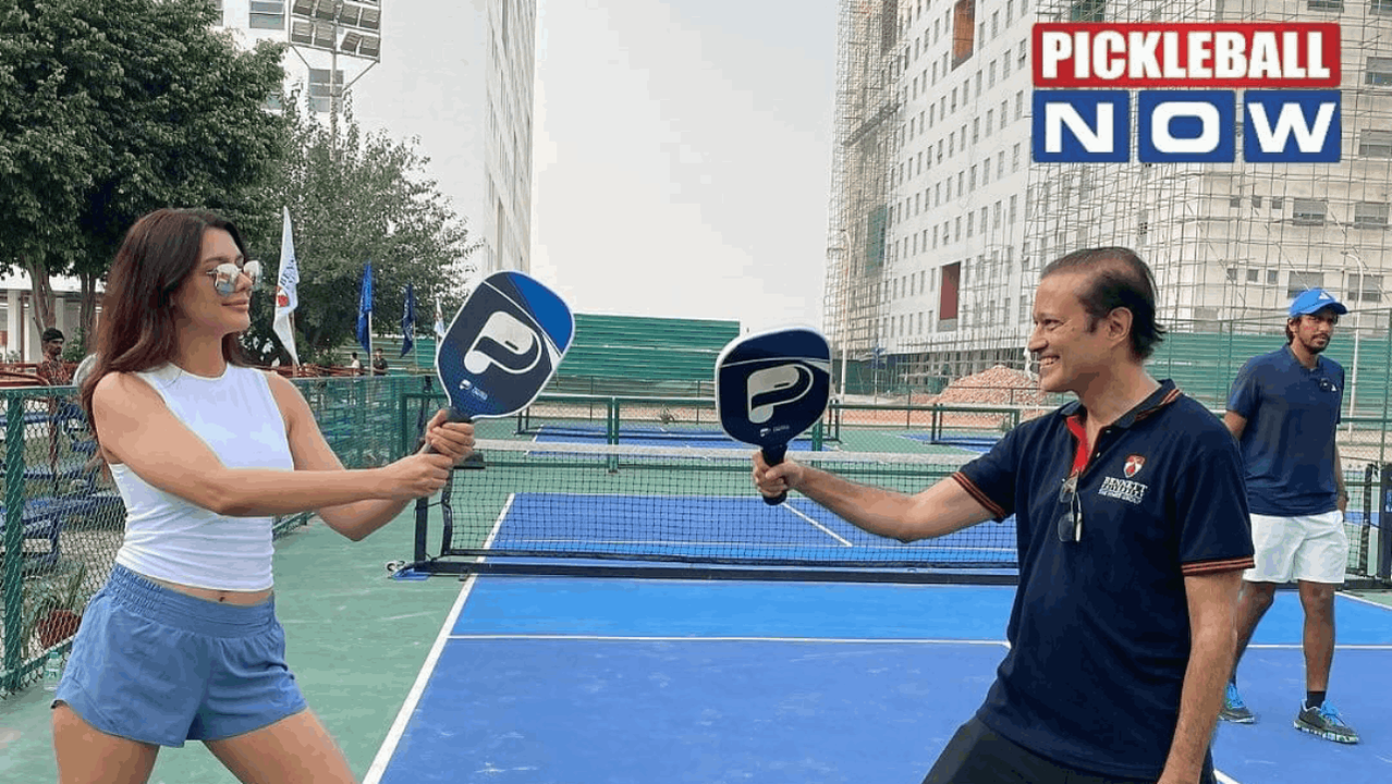 Times Group MD Vineet Jain, Actress Ruhii Singh's Playful Spirit Takes Limelight As Pickleball ...