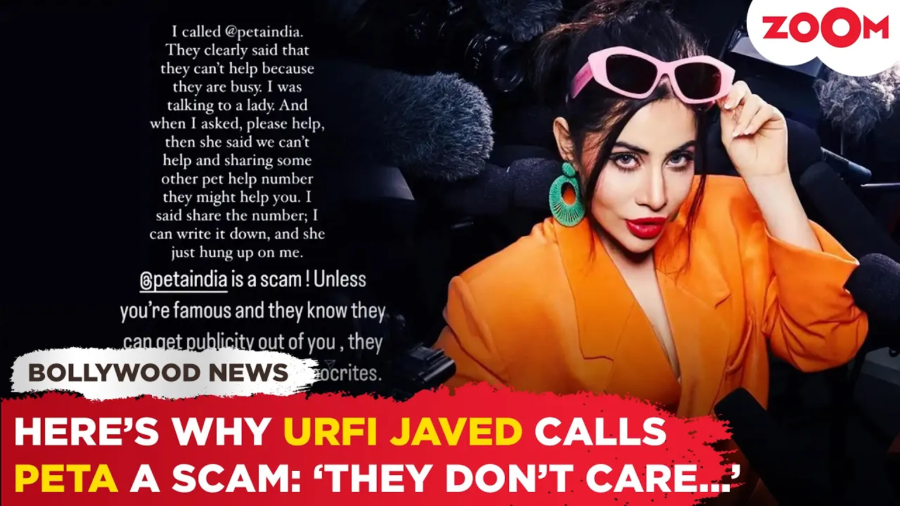 Urfi Javed reveals the truth about PETA, labeling them as hypocrites ...