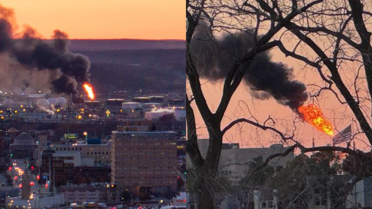 Tulsa Fire: Massive Flares At Holly Frontier Refinery At South Union ...