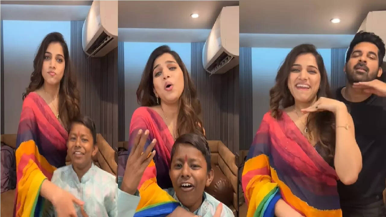 Jahnavi & Chota Pudhari :'पुष्पा 2' मधल्या गाण्यावर छोटा पुढारी आणि ...