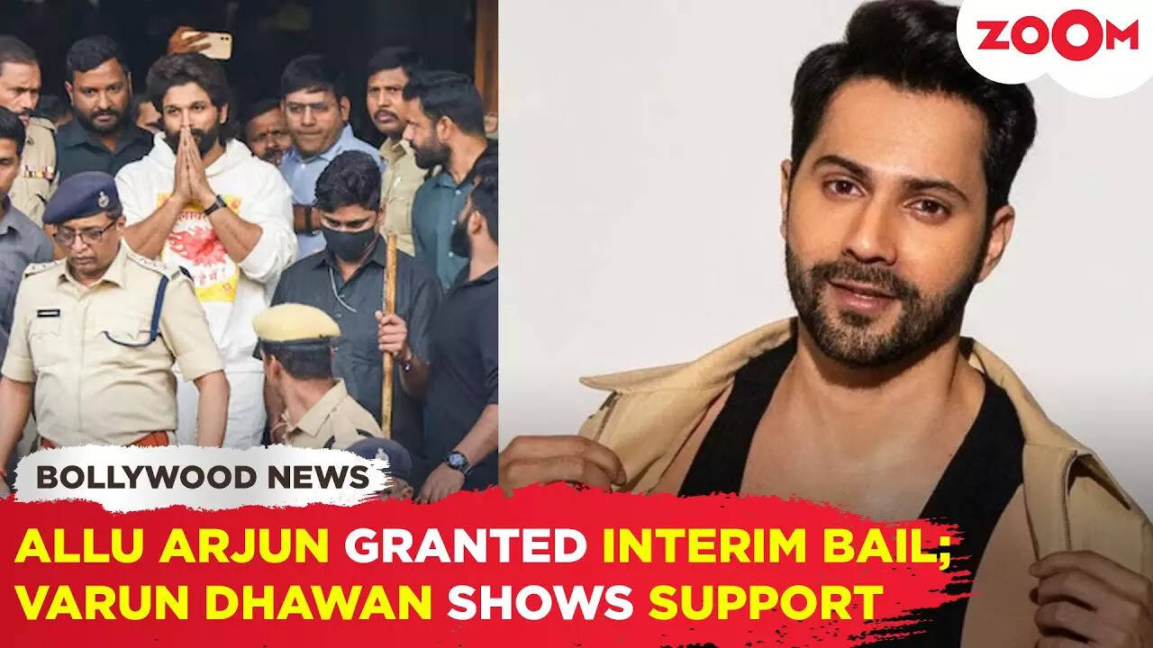 Allu Arjun gets INTERIM bail in Pushpa 2 stampede case; Varun Dhawan SUPPORTS the actor! | Times Now