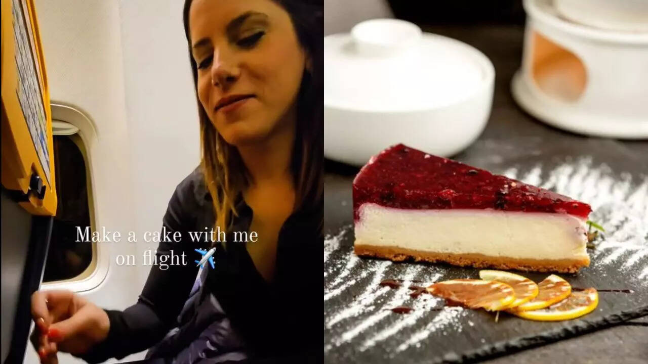 Viral! Food Influencer Makes Cake Midair In A Flight, Passengers ...
