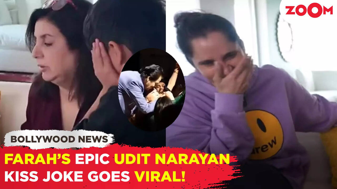 Farah Khan’s HILARIOUS Udit Narayan KISS joke while meeting BFF Sania ...