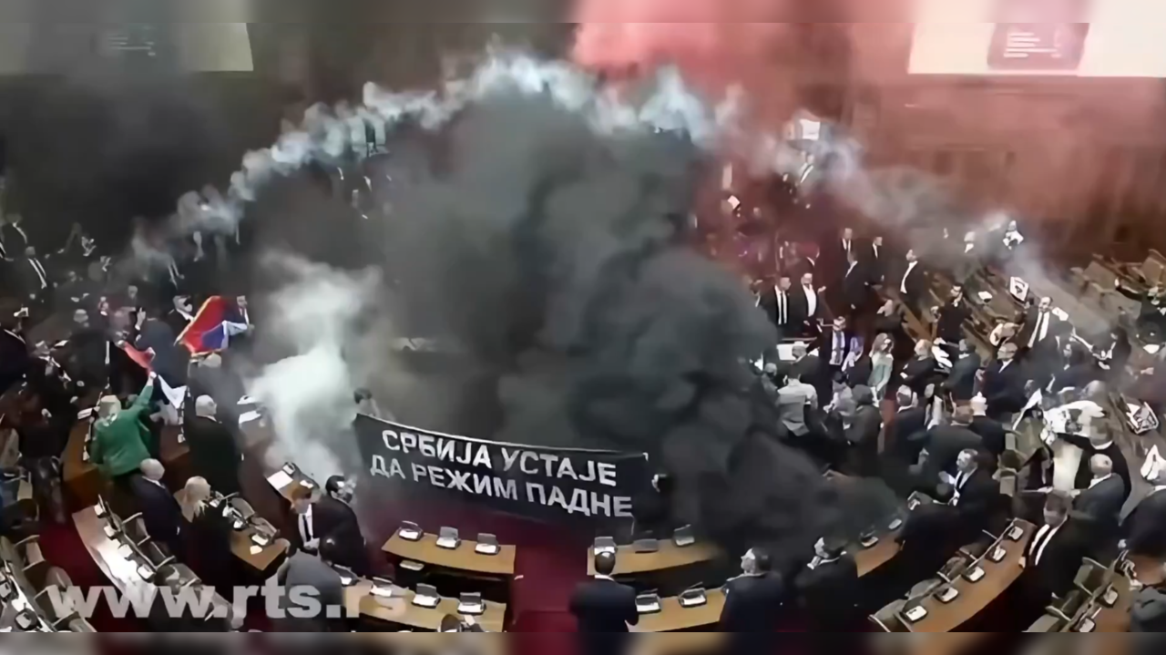 Violence Engulfs Serbian Parliament, Smoke Grenades, Tear Gas Used By Opposition Lawmakers - Why ...