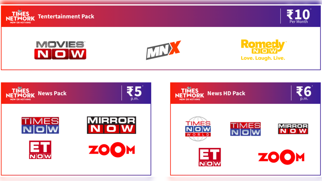 Times Channel Packs | Times Now