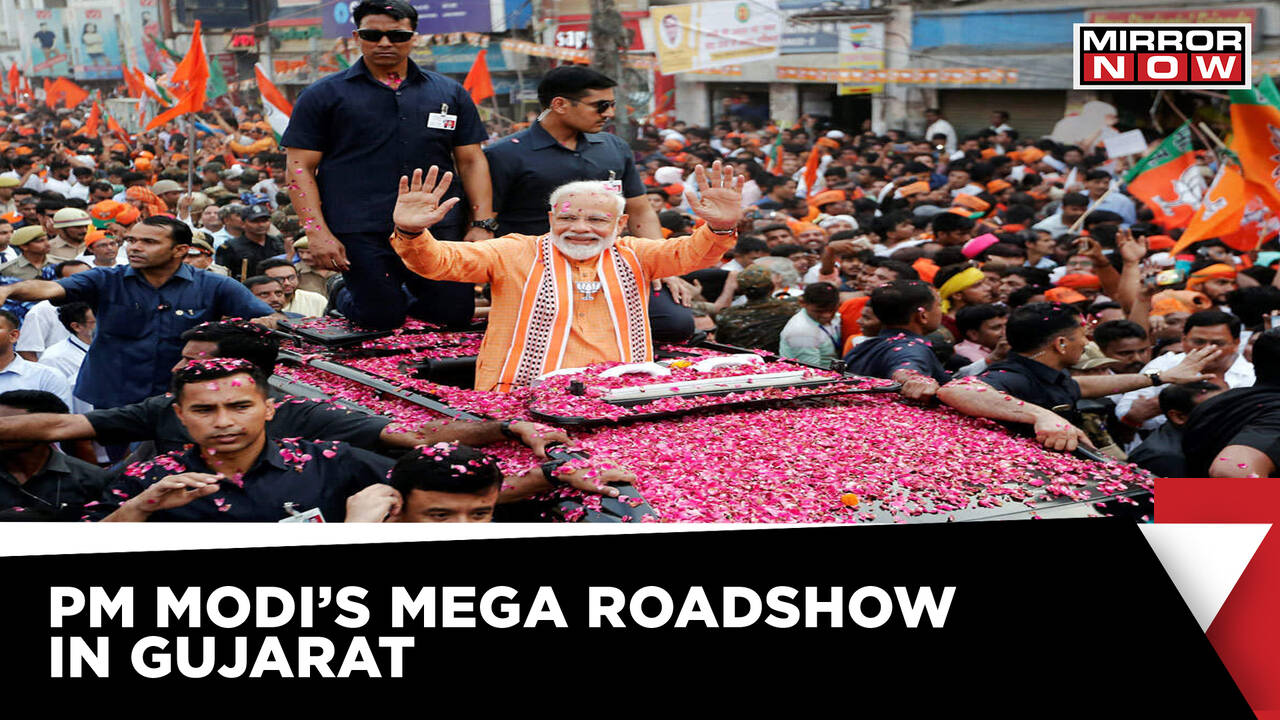 Prime Minister Narendra Modi's Mega Roadshow In Gujarat After BJP's ...