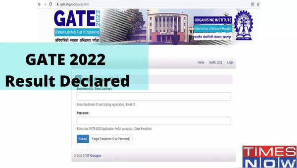 GATE 2022 Result Declared! IIT Kharagpur releases GATE result on gate ... GATE 2022 Result Declared! IIT Kharagpur releases GATE result on gate ...
